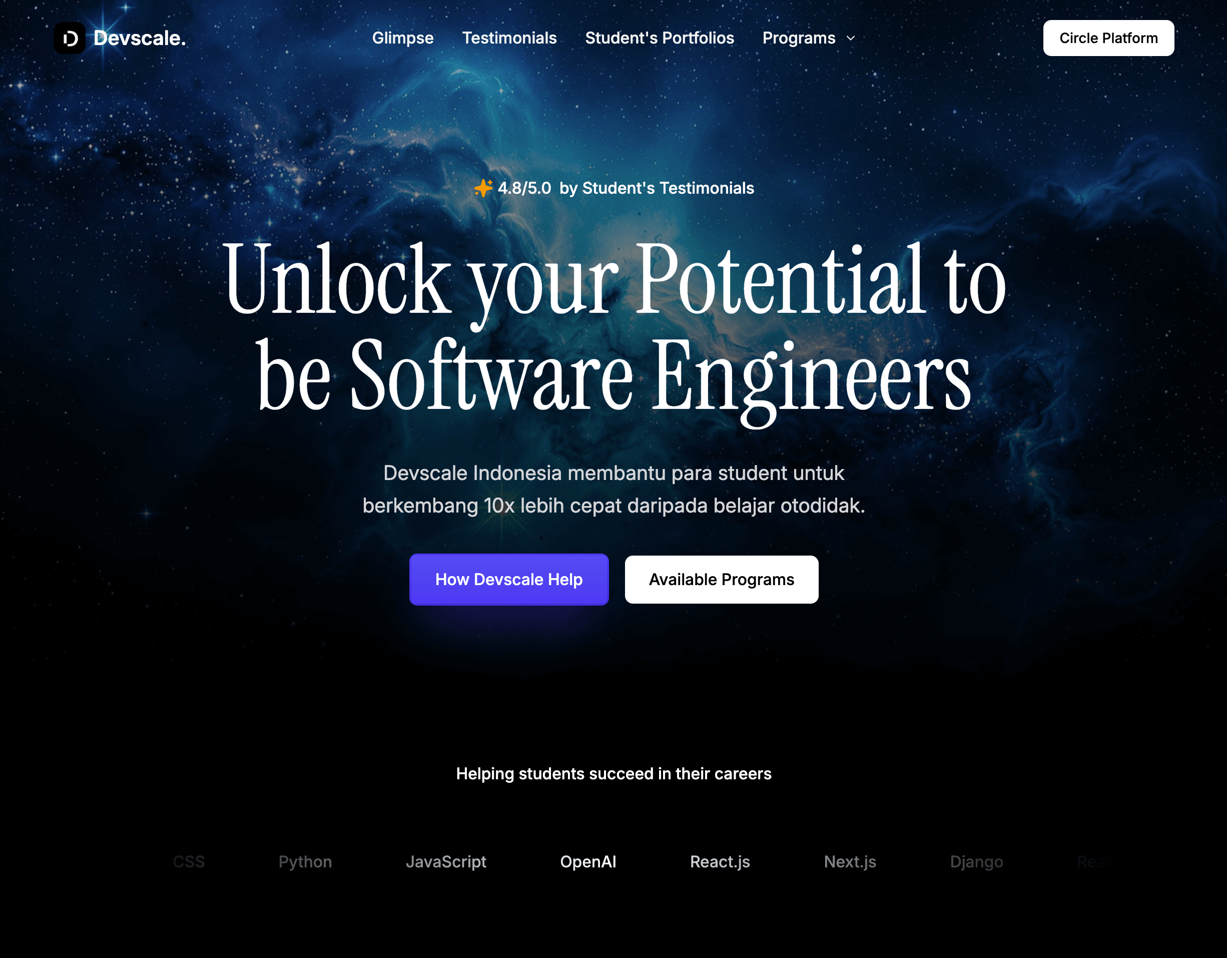 Devscale Indonesia - Unlock Your Potential to be Software Engineers
